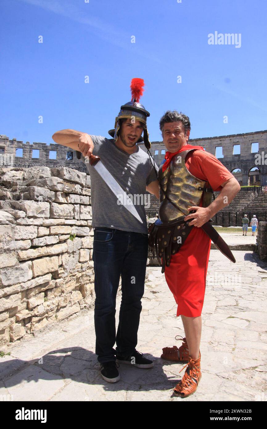 14.06.2013: Pula, Croatia. Stjepan Hauser, member of cellist band ...