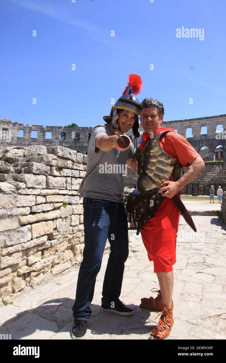 14.06.2013: Pula, Croatia. Stjepan Hauser, member of cellist band ...