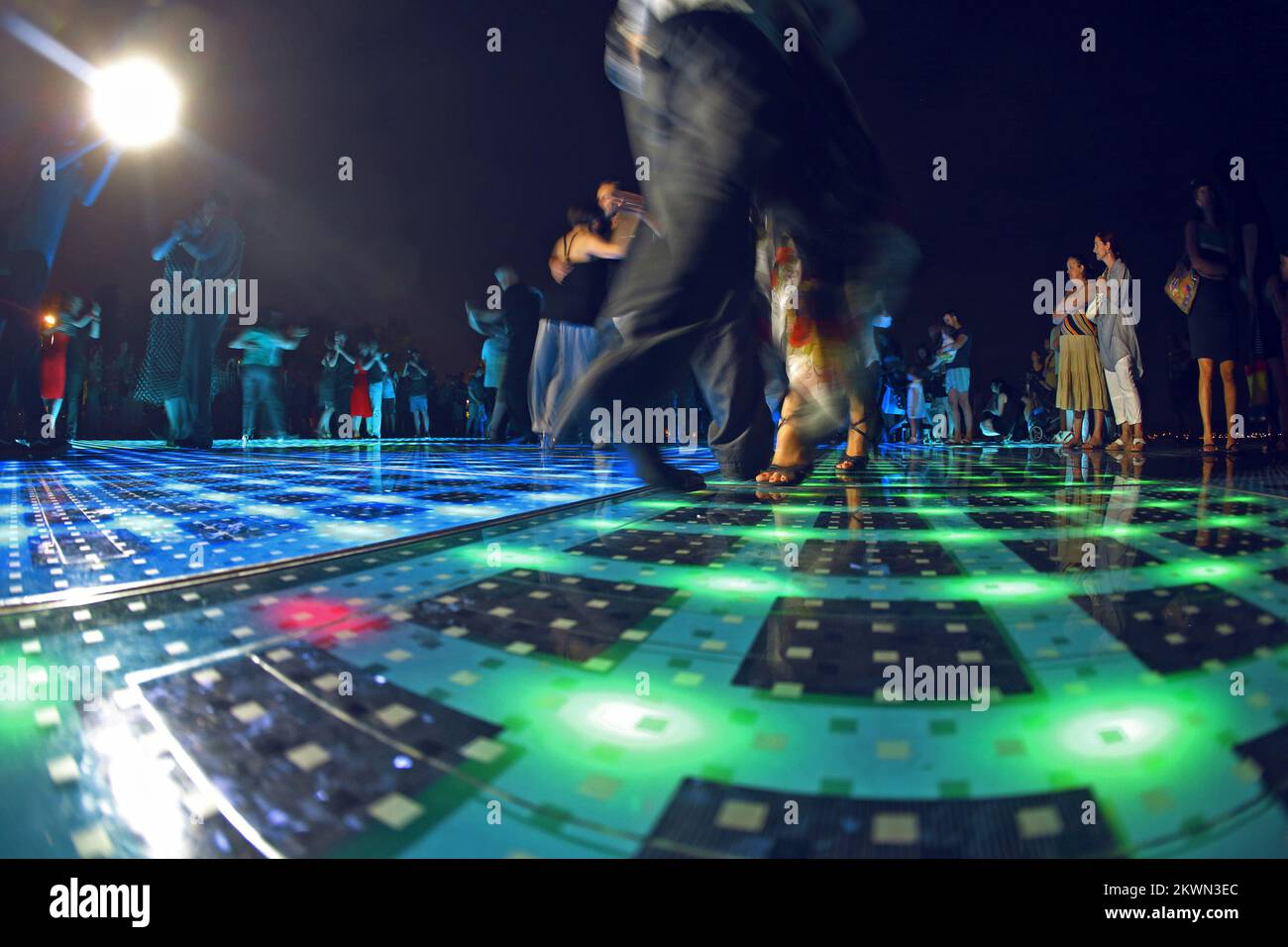 20.06.2013., Zadar, Croatia - Under a nearly full moon on art ...