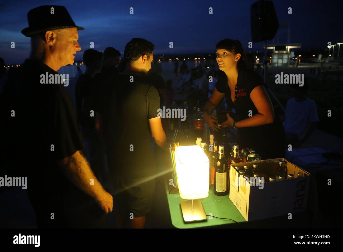 20.06.2013., Zadar, Croatia - Under a nearly full moon on art ...