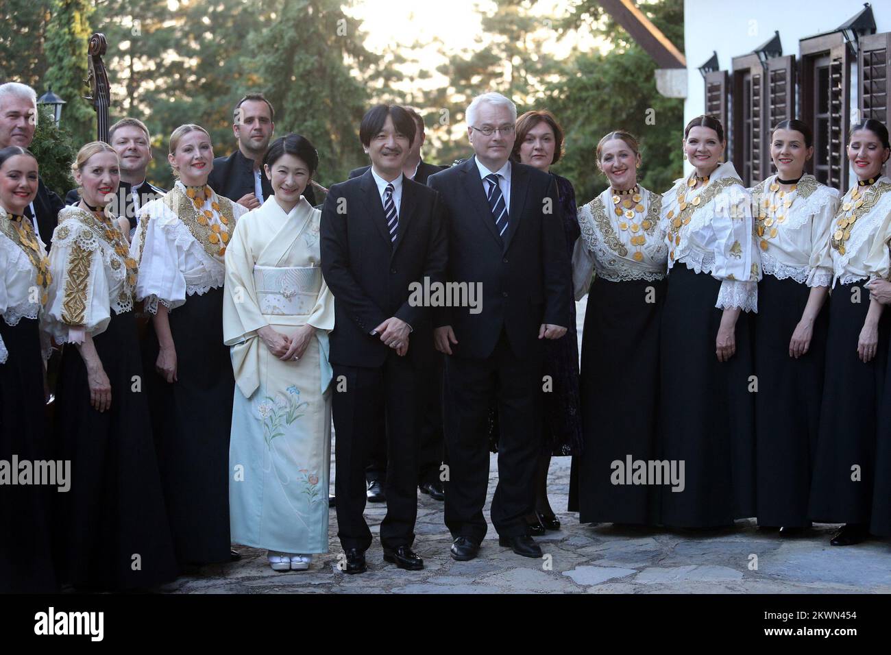 21.03.2013. Croatia, Zagreb: Croatian President Ivo Josipovic and his ...