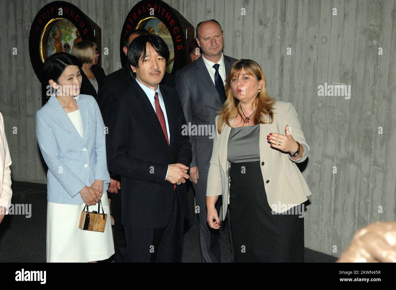22.06.2013: Krapina, Croatia: Their imperial highnesses, Japanese crown ...