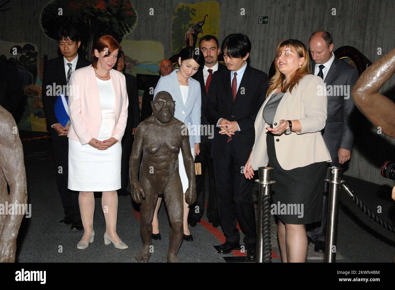 22.06.2013: Krapina, Croatia: Their imperial highnesses, Japanese crown ...