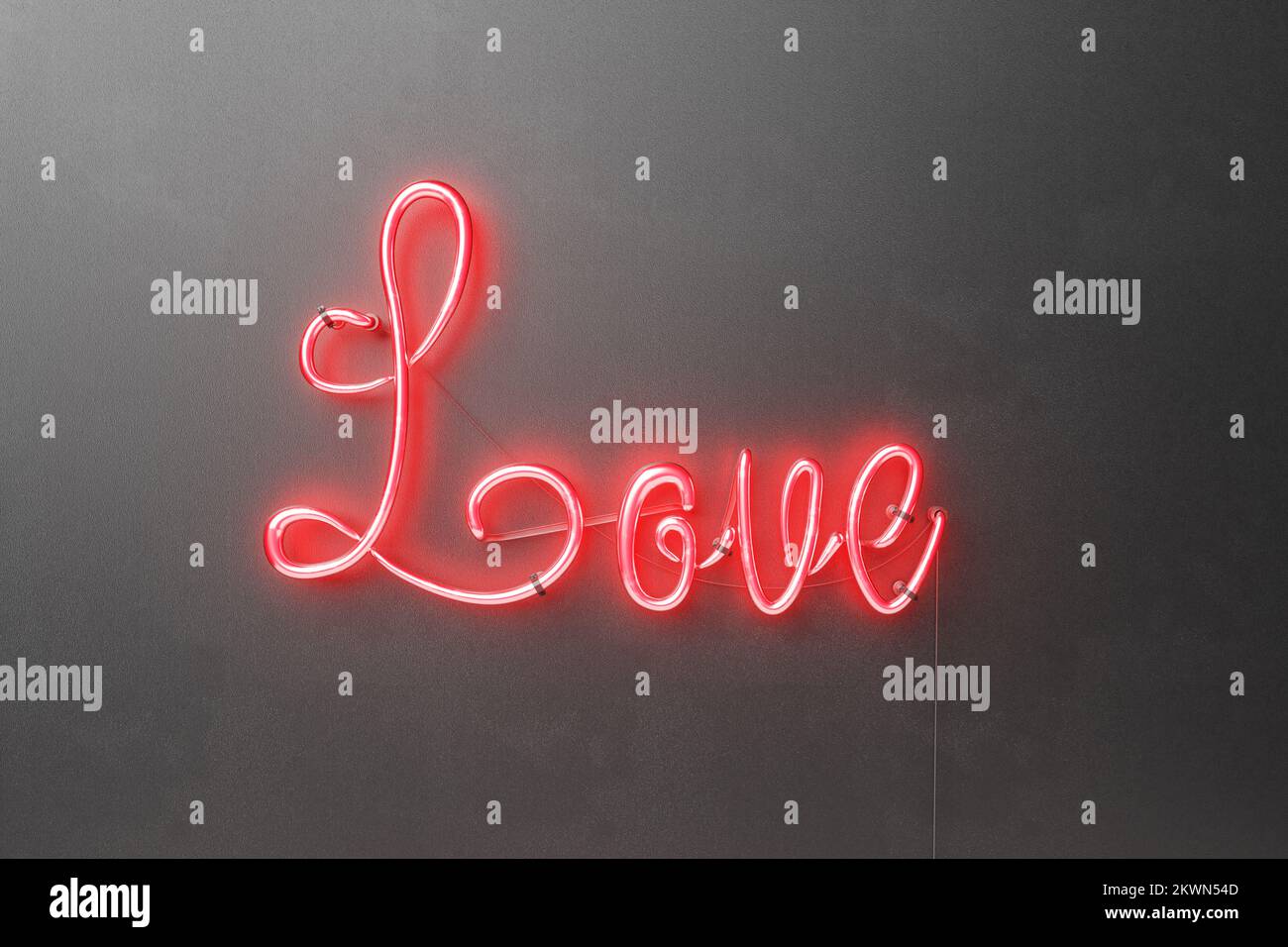 Rendering red neon sign letter hi-res stock photography and images - Alamy