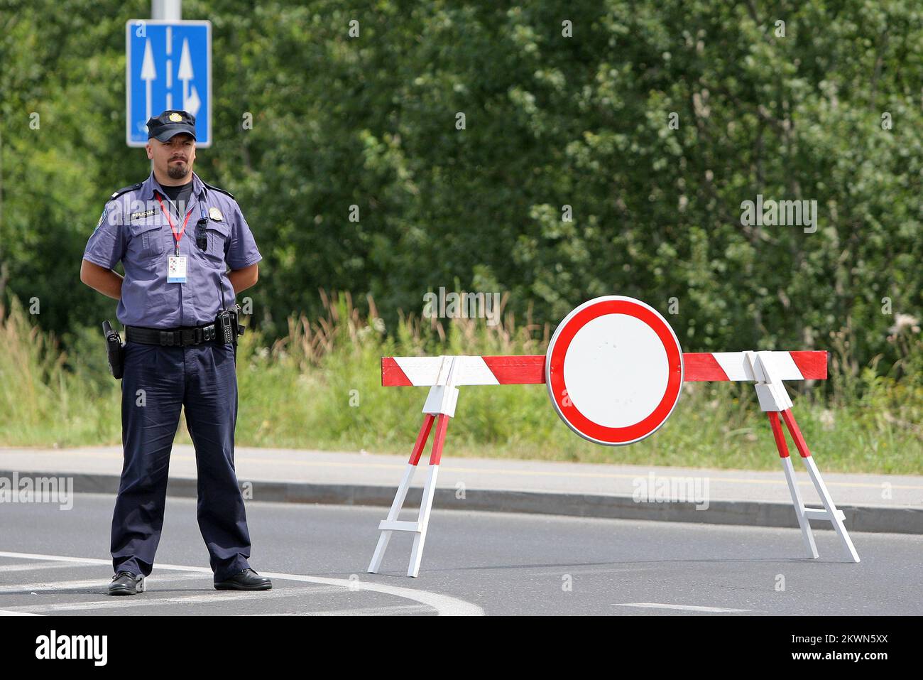 Police block the centre of Zagreb on the occasion of Croatia's ...