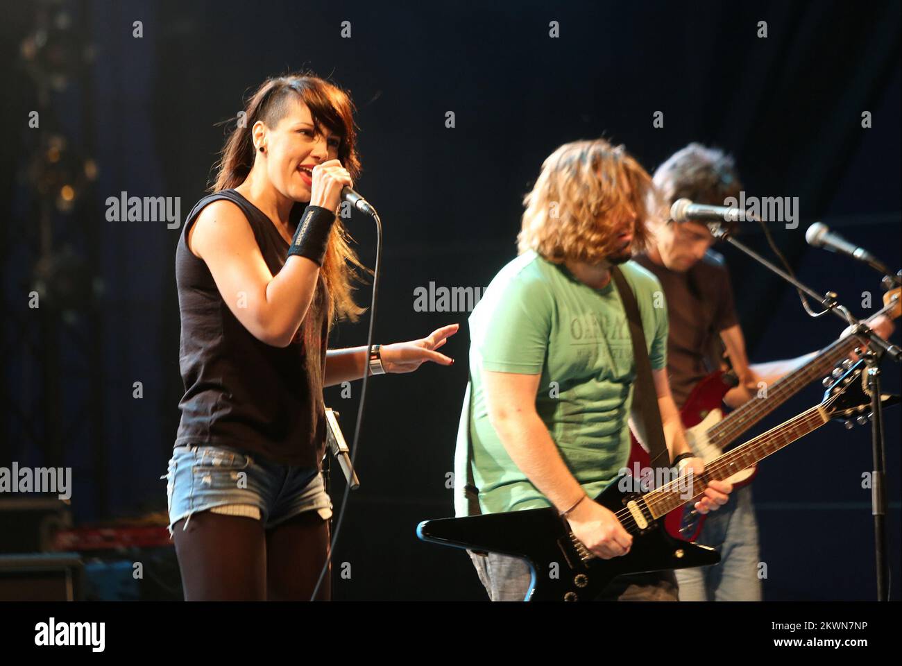 Croatian singer Zanamari Lalic and her band J animals Stock Photo - Alamy
