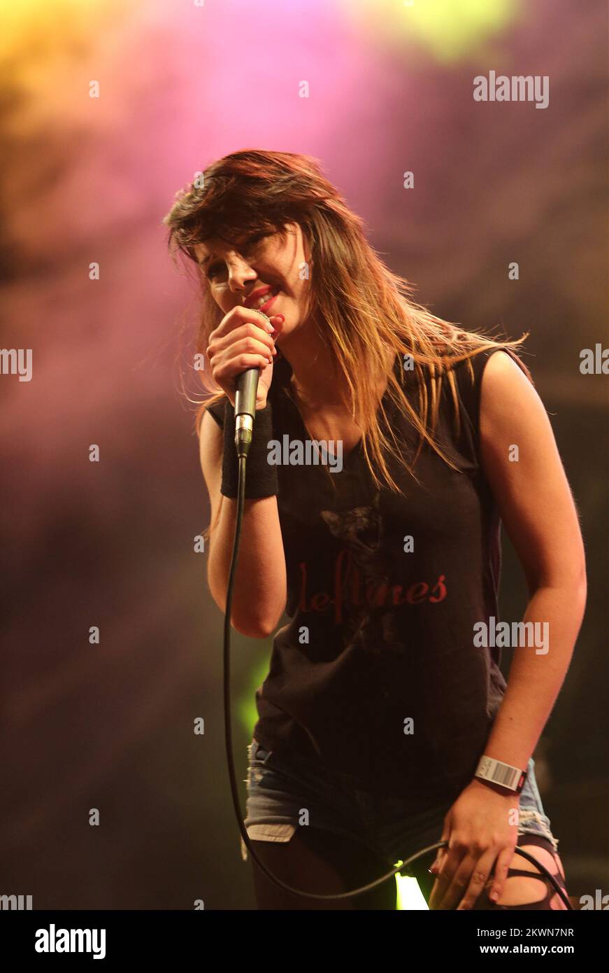 Croatian singer Zanamari Lalic and her band J animals Stock Photo - Alamy