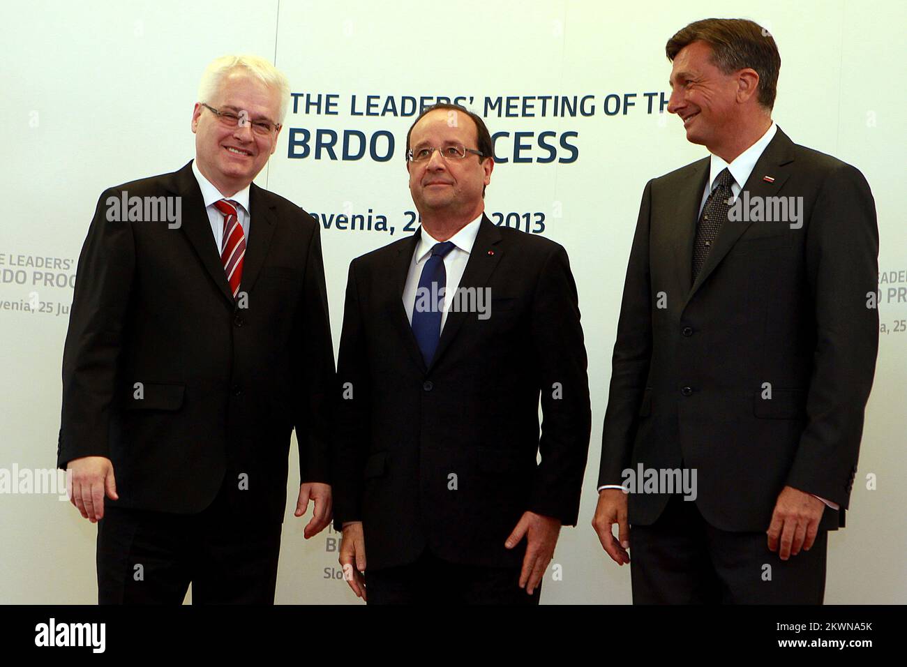 07/25/2013., Brdo near Kranj - The presidents of the Croatian Ivo ...
