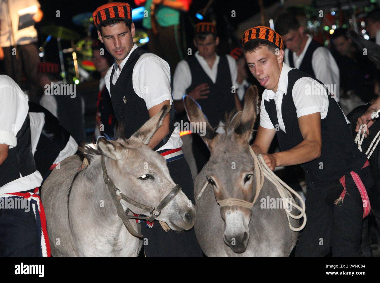 01.08.2013., Tribunj, Croatia - 46th traditional donkey race held up as ...