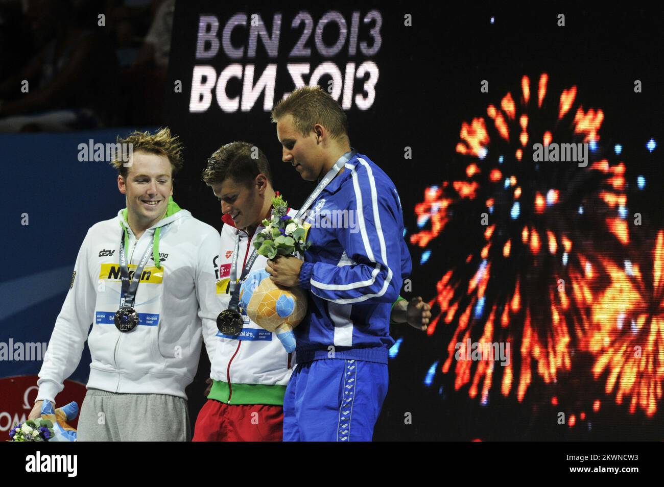 Daniel Gyurta from Hungary, gold medal, Marco Koch from Germany, silver ...
