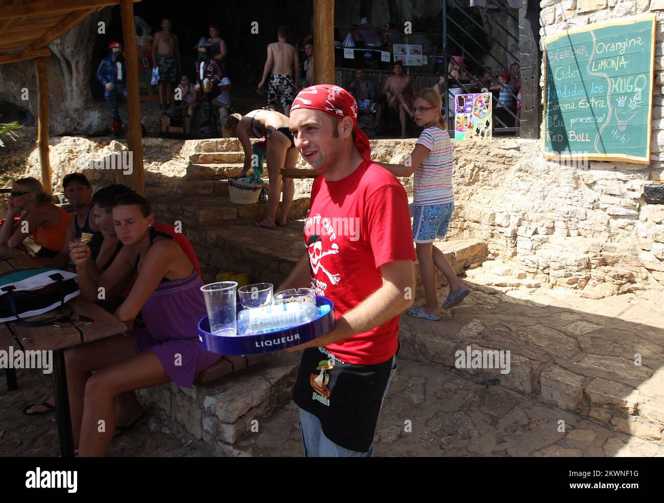 07.08.2013., Vrsar, Croatia - Pirate cave above the Lim Channel is a ...