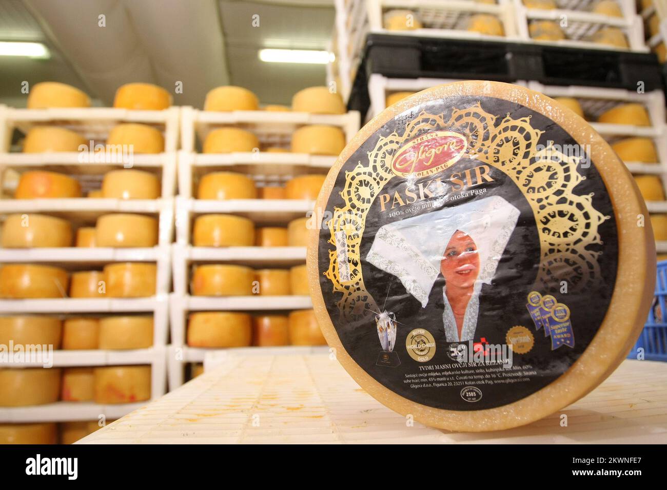 14.08.2013., Kolan, island Pag , Croatia - Ivan Gligora and and his son ...
