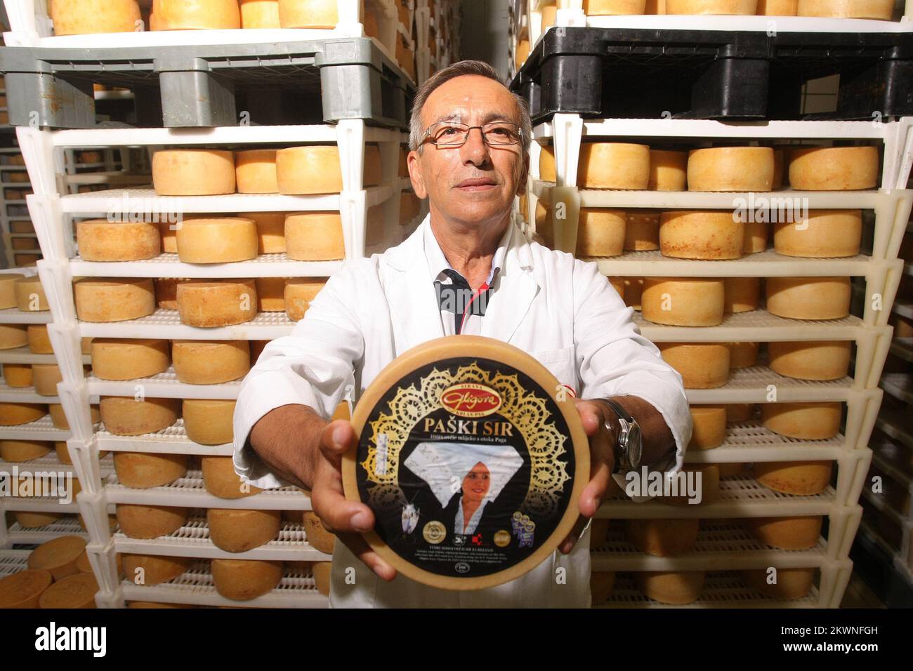 14.08.2013., Kolan, island Pag , Croatia - Ivan Gligora and and his son ...