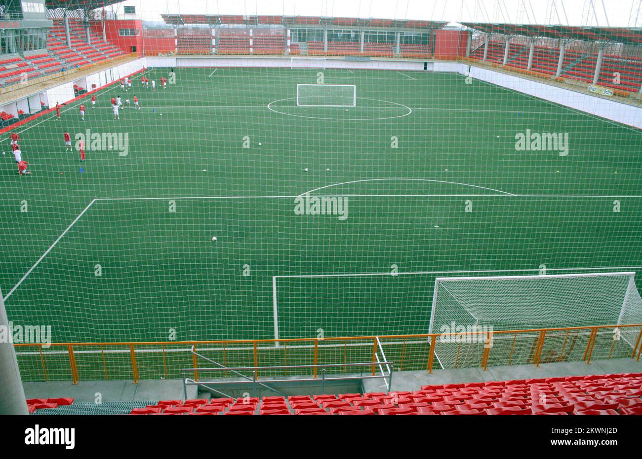 Serbia, Belgrade - Vozdovac Belgrade Football Club stadium on the roof ...