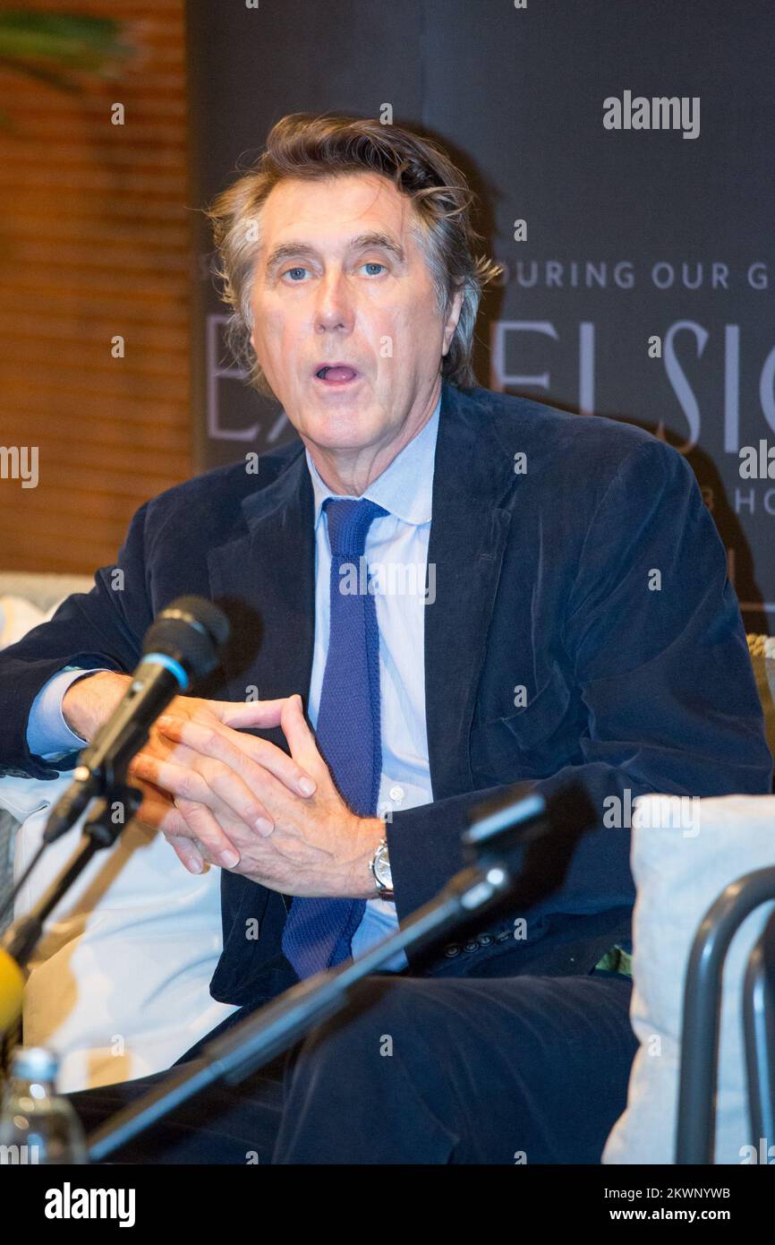 Bryan Ferry during the press conference on the eve of tomorrow's ...