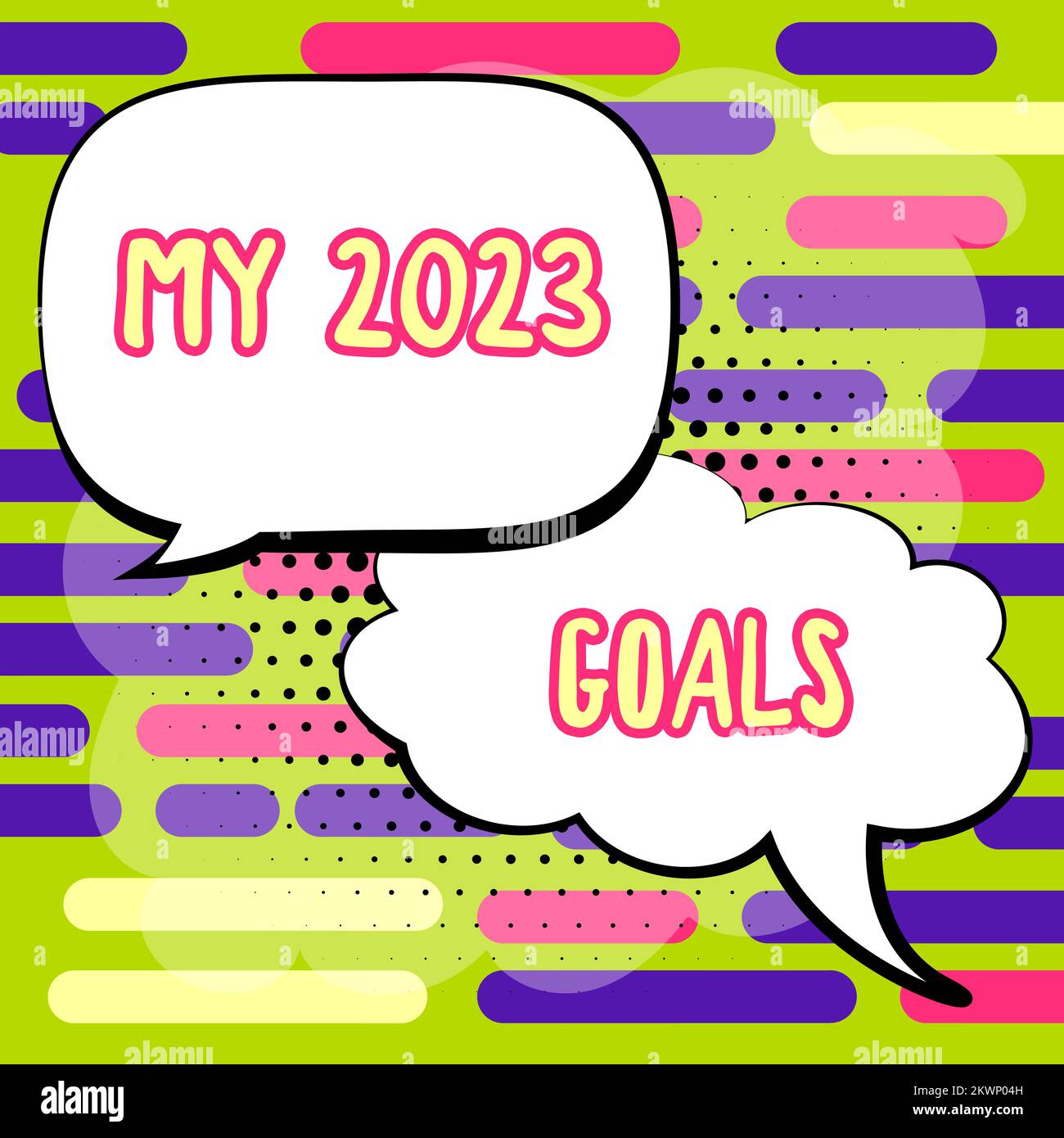 Conceptual caption My 2023 Goals, Business approach setting up personal ...