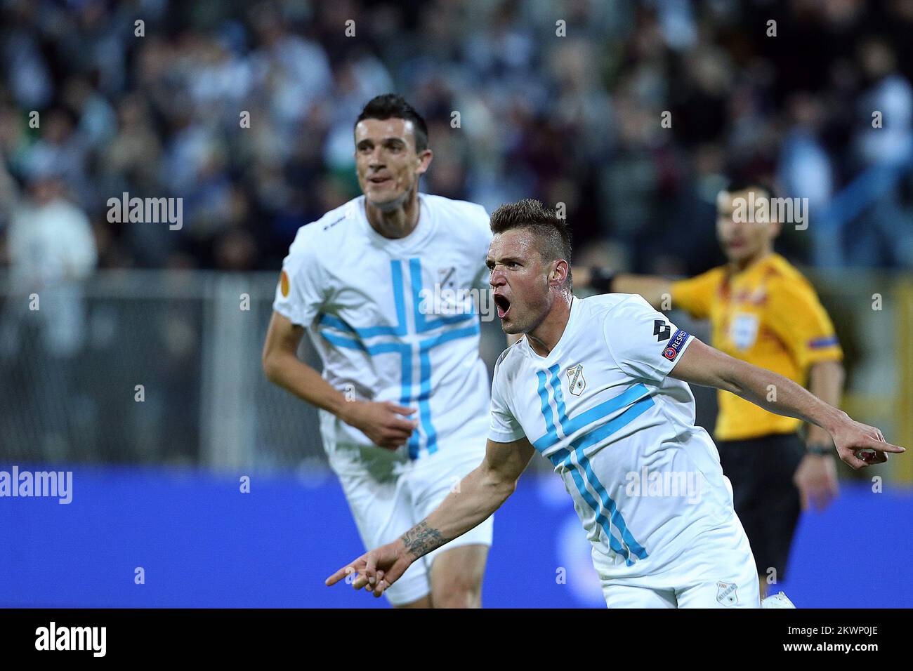 Leon Benko, Ivan Krstanovic during the group one Europa League match at ...