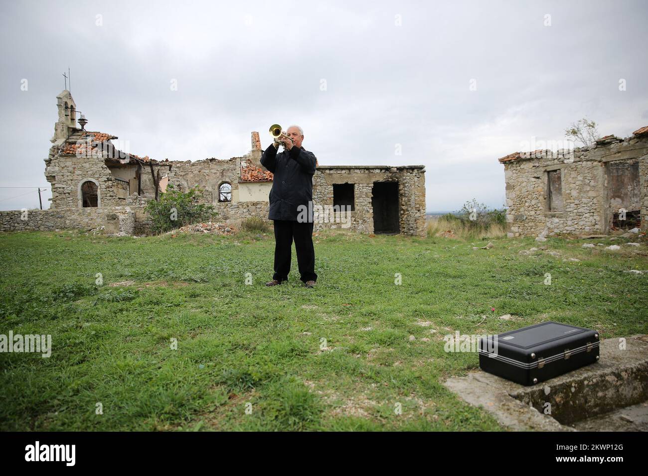 06.10.2013., Dracevac, Zadar, Croatia - Wreath-laying ceremony and ...