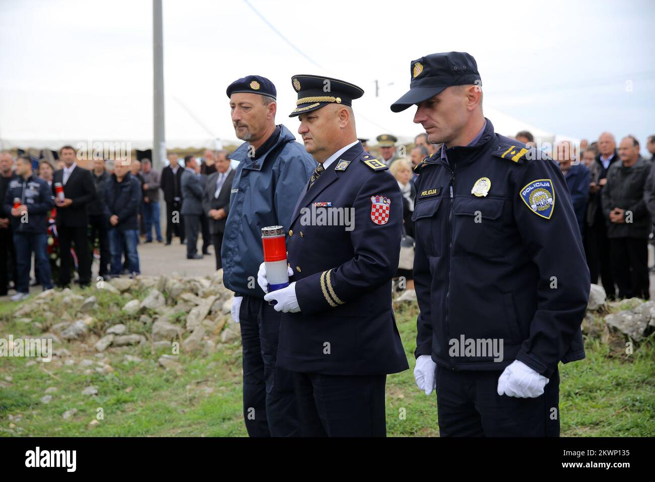 06.10.2013., Dracevac, Zadar, Croatia - Wreath-laying ceremony and ...