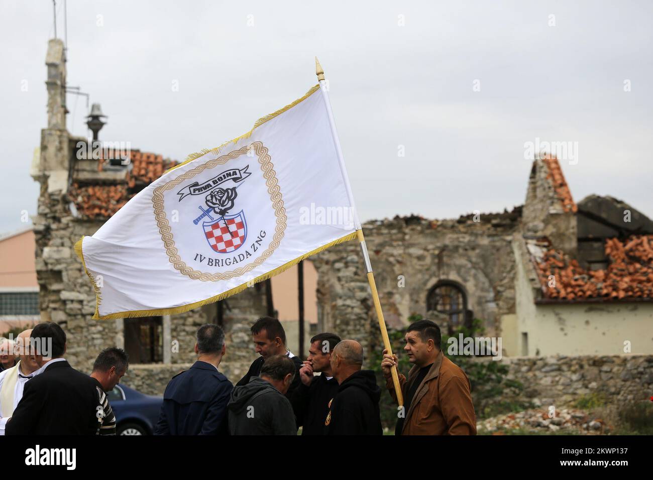 06.10.2013., Dracevac, Zadar, Croatia - Wreath-laying ceremony and ...