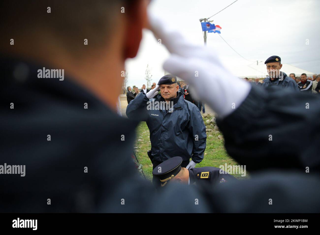 06.10.2013., Dracevac, Zadar, Croatia - Wreath-laying ceremony and ...