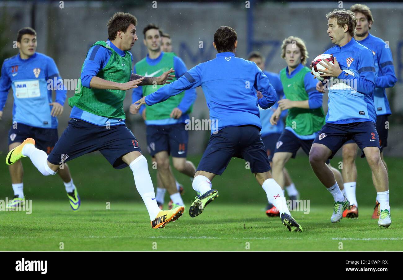 07.10.2013., Zagreb - Training of Croatian football team four days ...