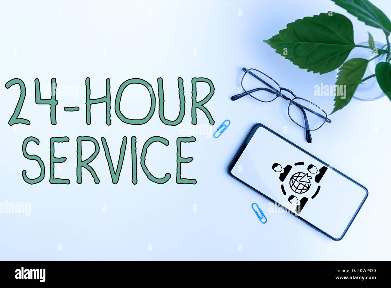 Text showing inspiration 24 Hour Service, Word Written on service that ...