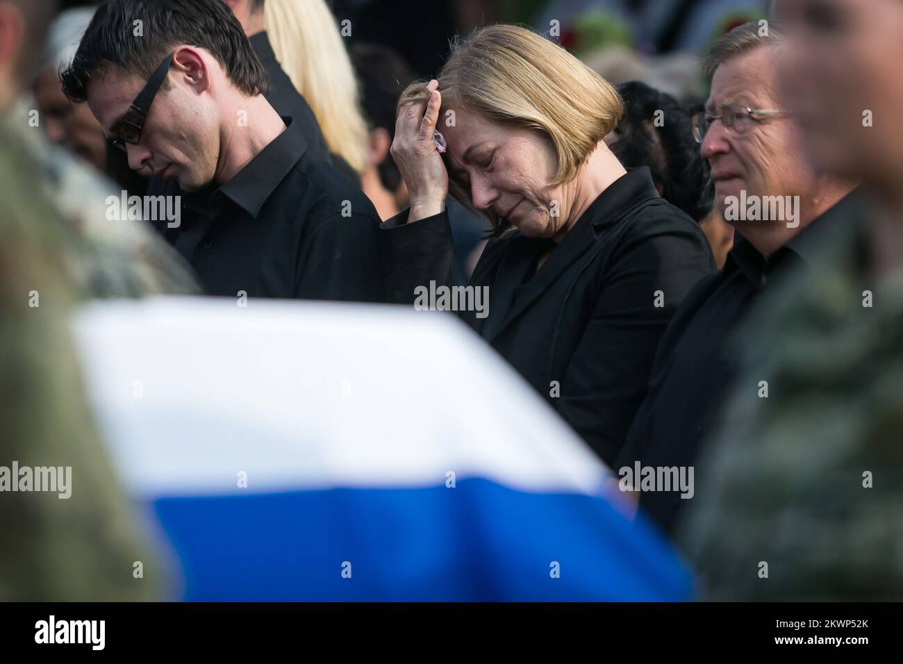 14.10.2013., Sotin, Croatia - Joint funerals of body remains of four ...