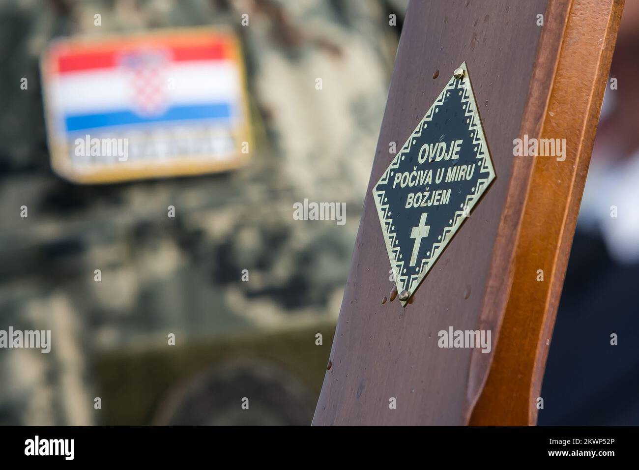 14.10.2013., Sotin, Croatia - Joint funerals of body remains of four ...