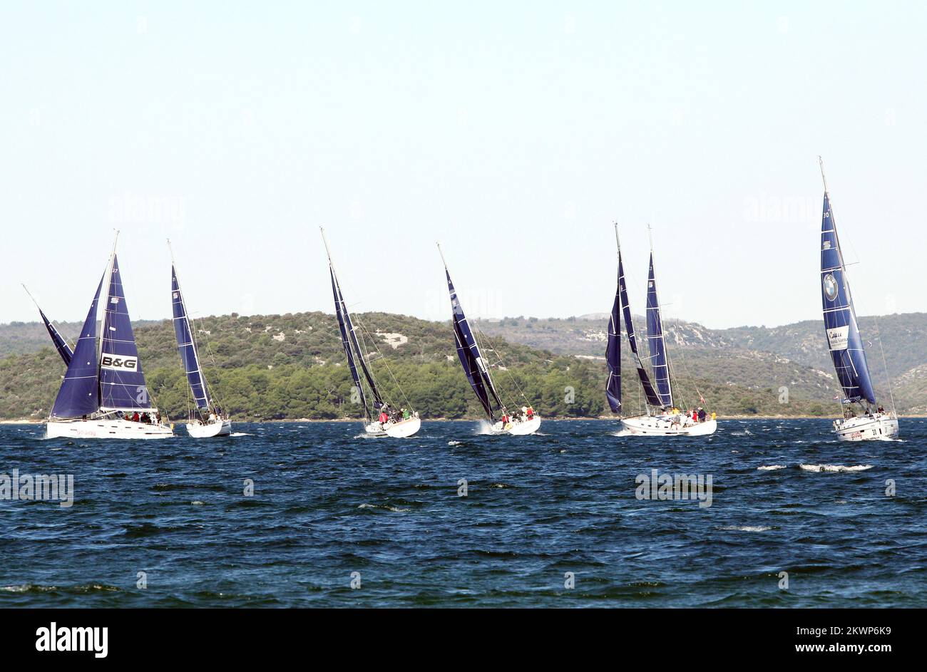 17.10.2013., Bilice, Stubalj, Croatia - Sailboats on lake Prokljan ...
