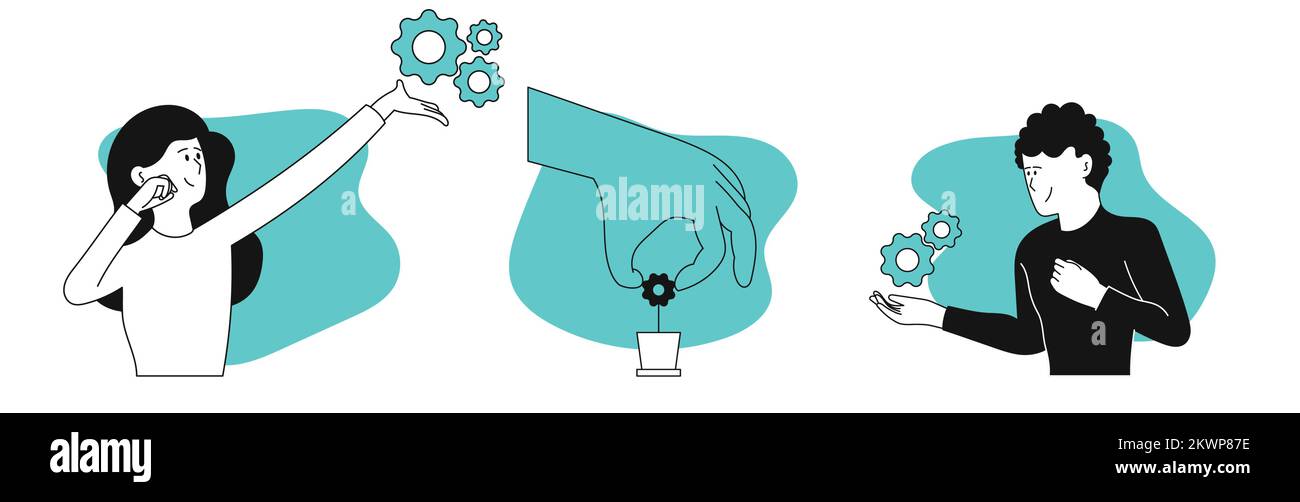 Startup project development vector illustration concept. Business ...