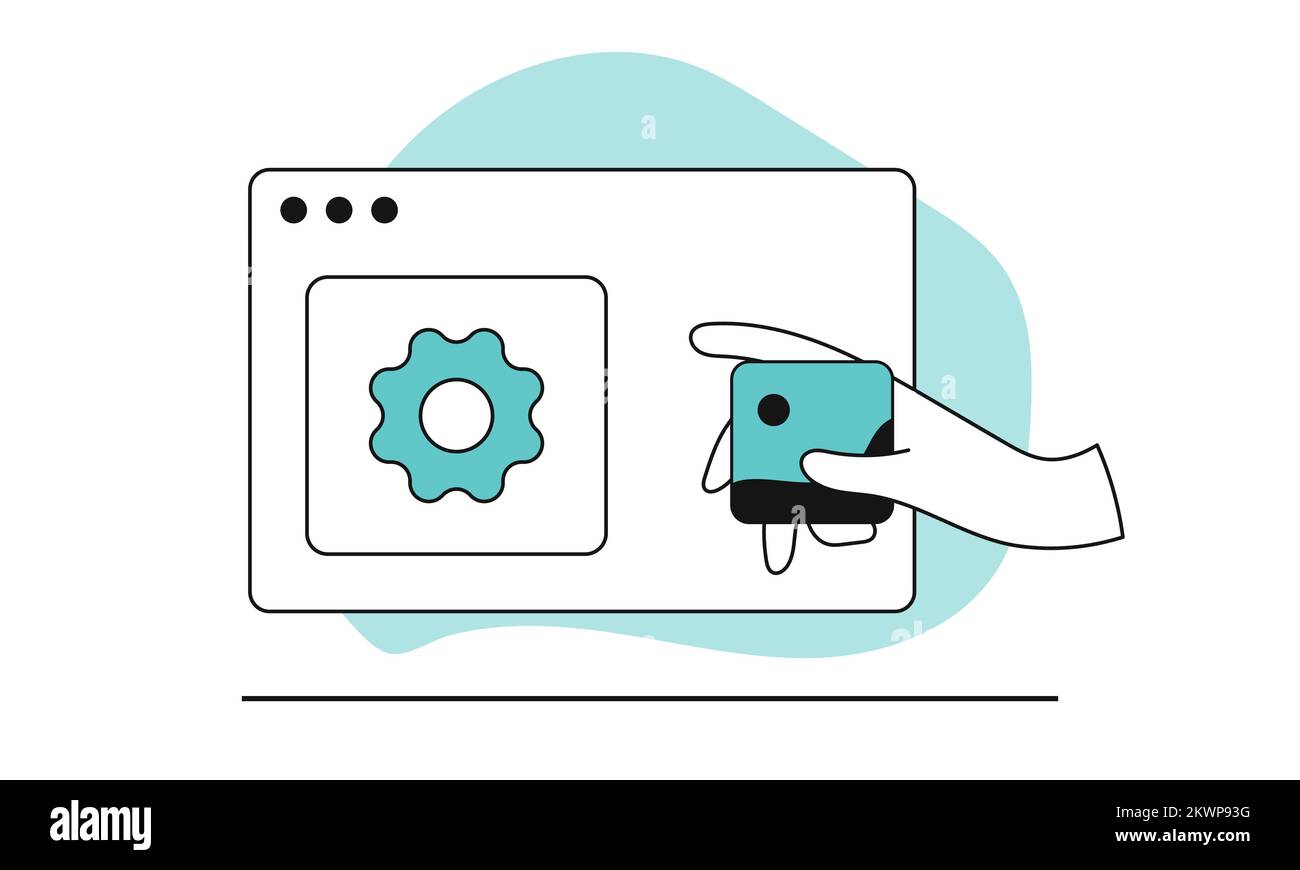 Development application vector illustration concept. Business internet ...