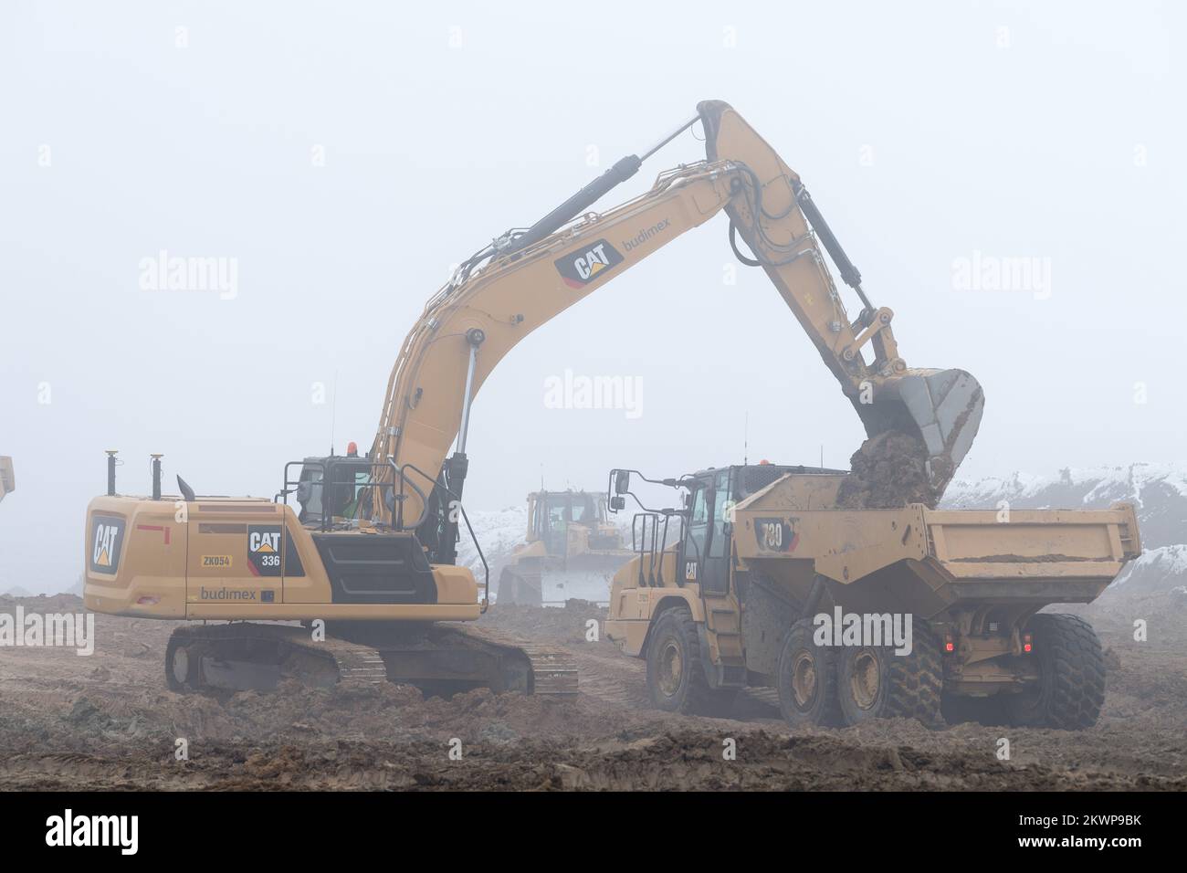 Road construction on expressway S6 in Pepowo, Poland © Wojciech Strozyk ...