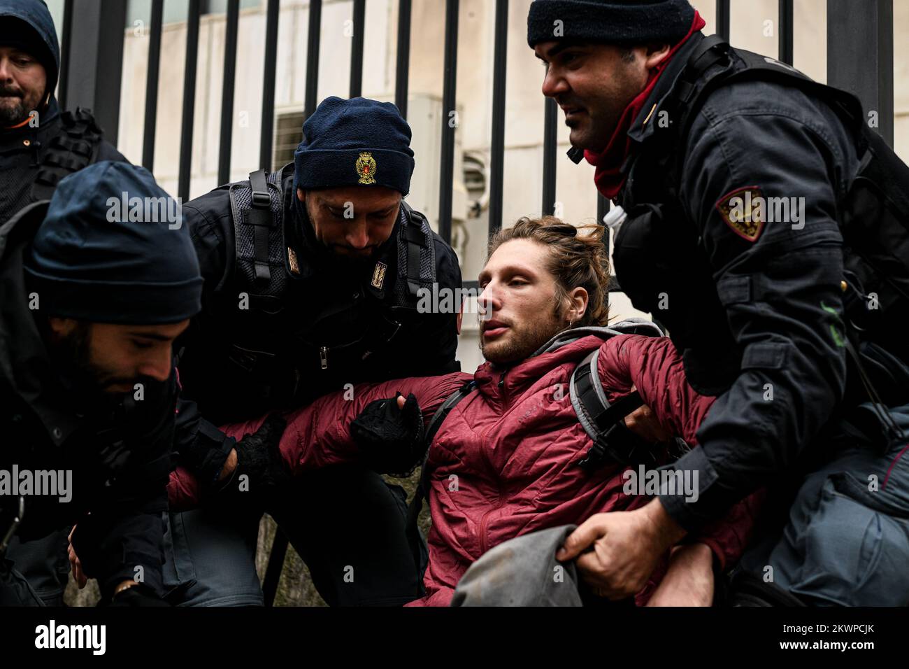 Milan, Italy, 30/11/2022, An Extinction Rebellion environmental ...