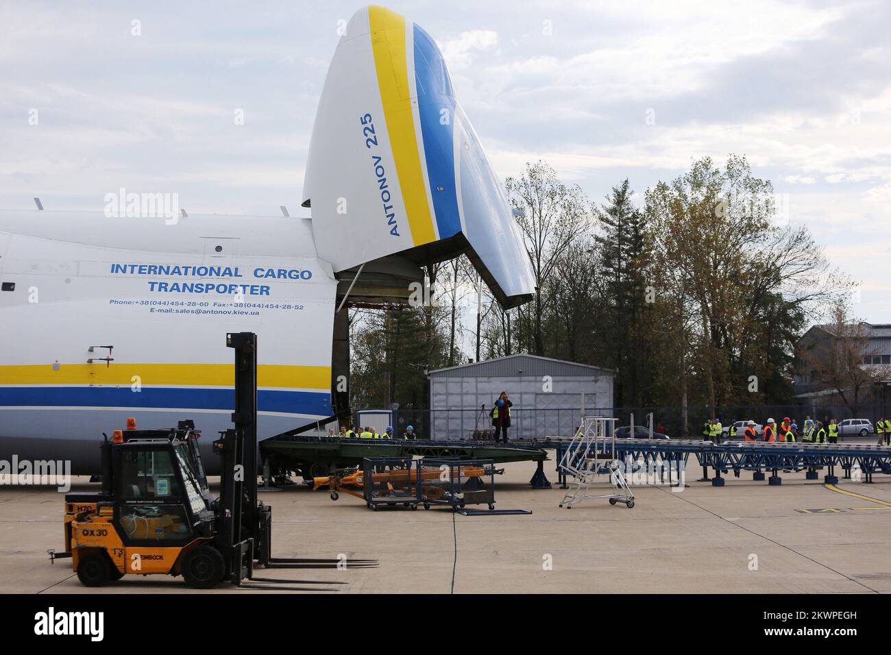 09.11.2013., Zagreb, Croatia - Biggest aircraft in the world Antonov ...
