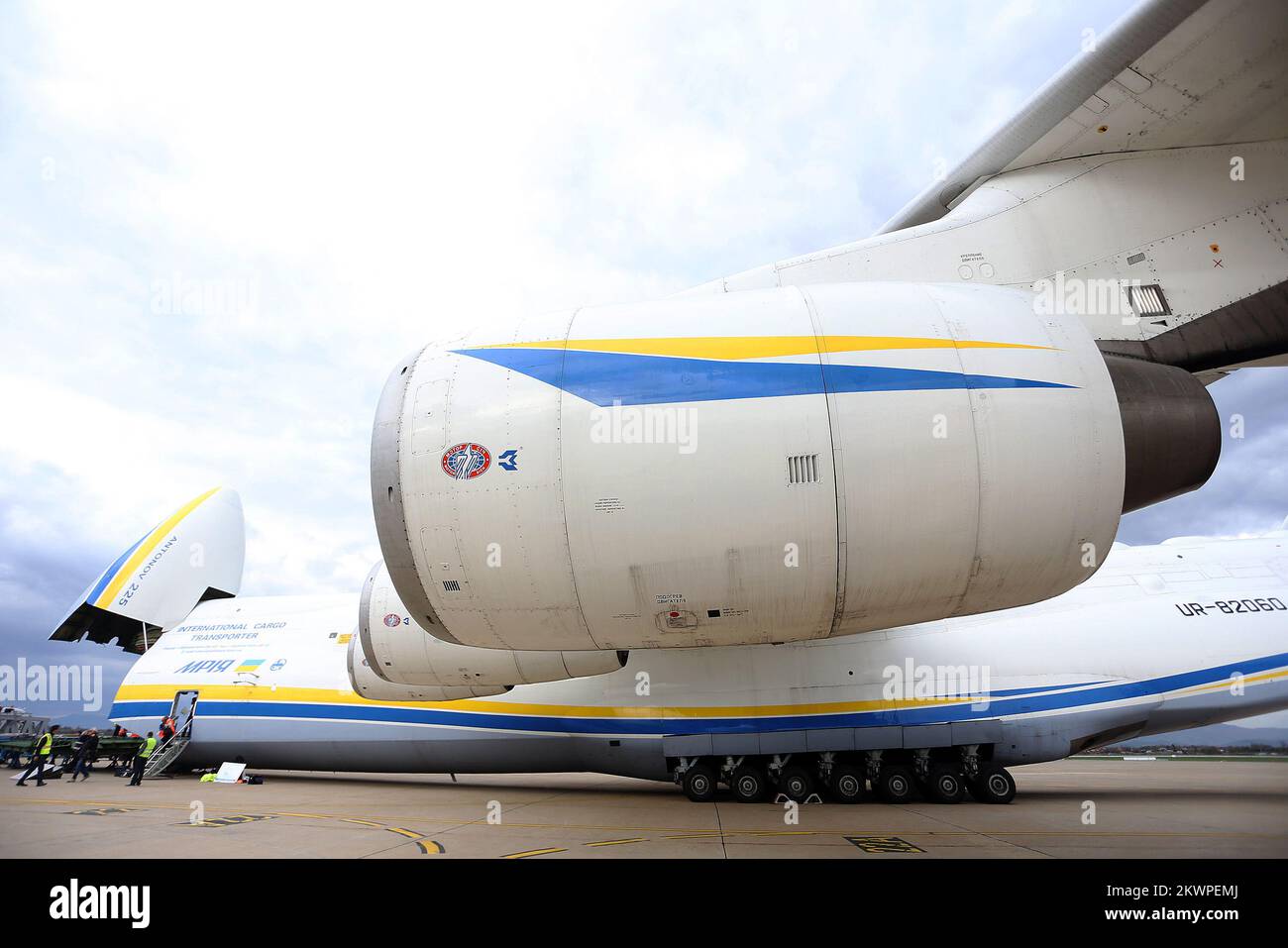 09.11.2013., Zagreb, Croatia - Biggest aircraft in the world Antonov ...