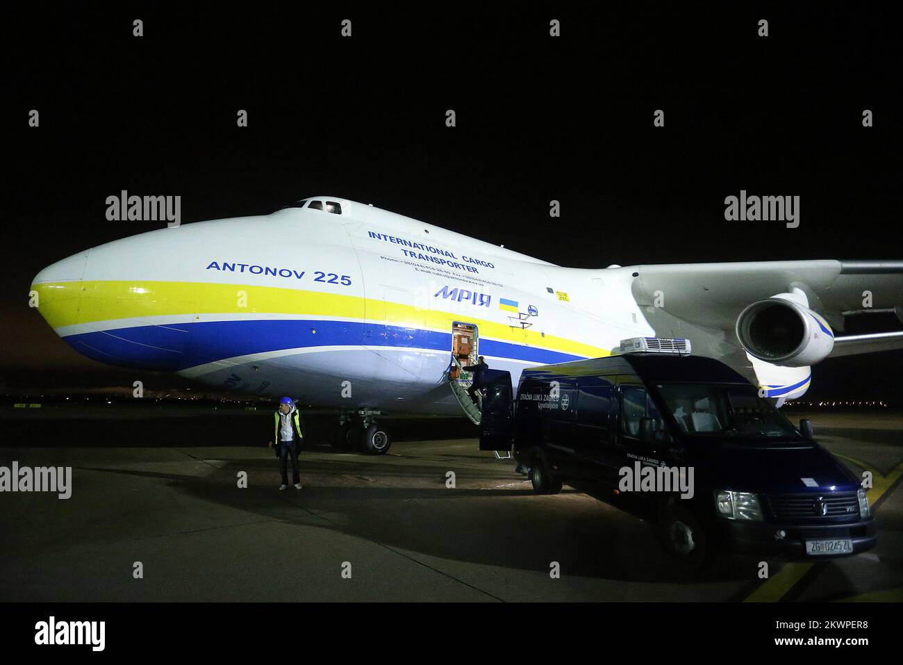 10.11.2013., Zagreb, Croatia - Biggest transport aircraft, Antolov 225 ...