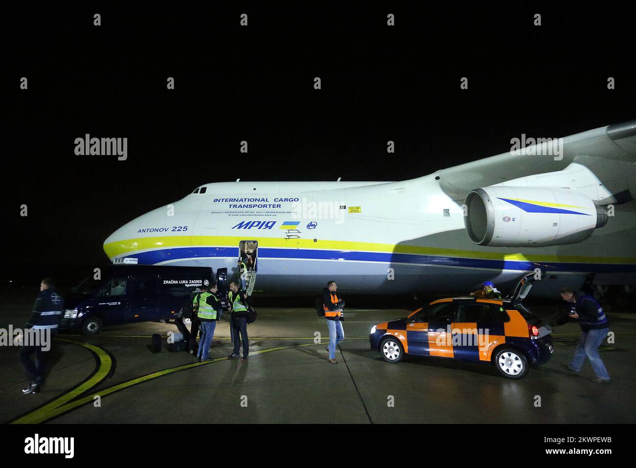 10.11.2013., Zagreb, Croatia - Biggest transport aircraft, Antolov 225 ...