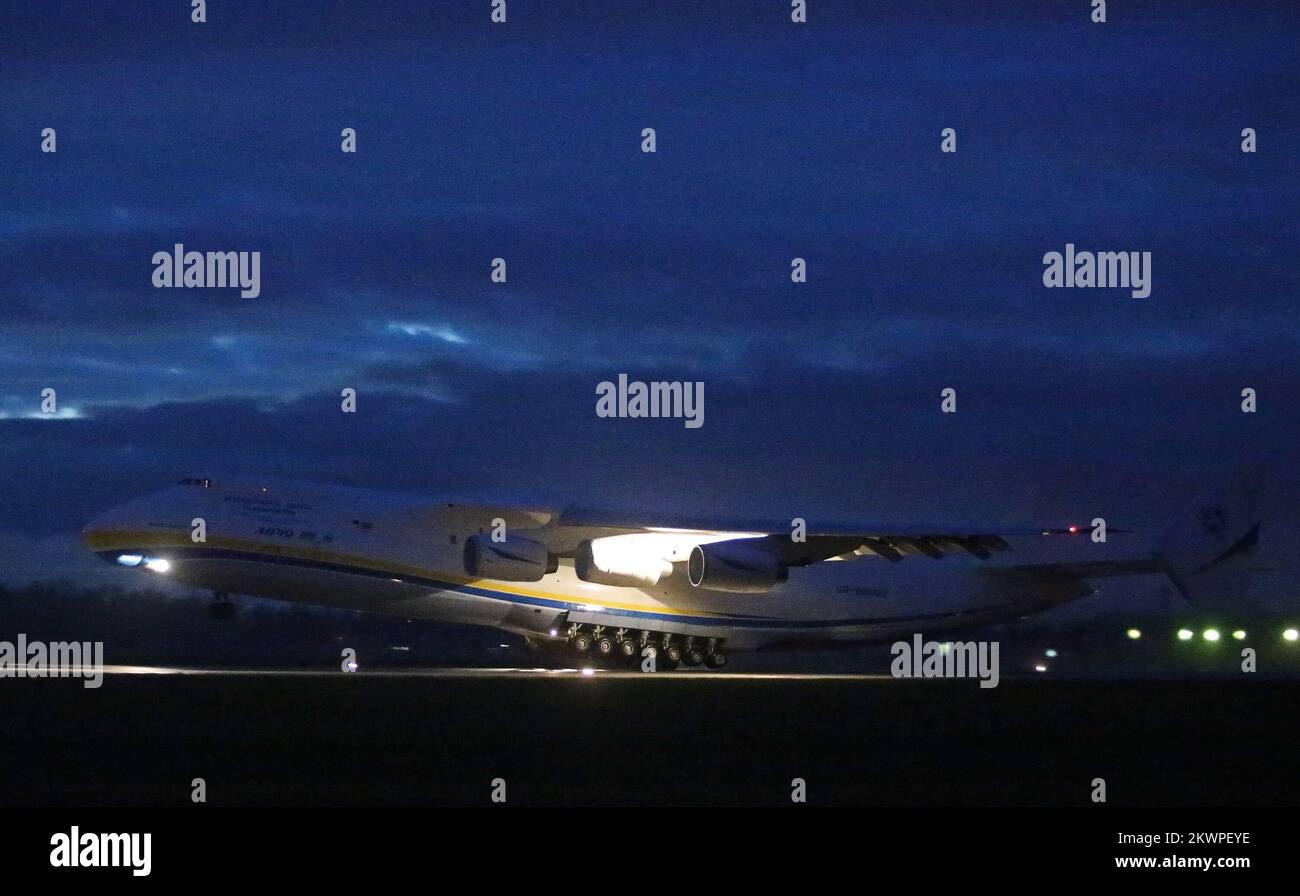 10.11.2013., Zagreb, Croatia - Biggest transport aircraft, Antolov 225 ...