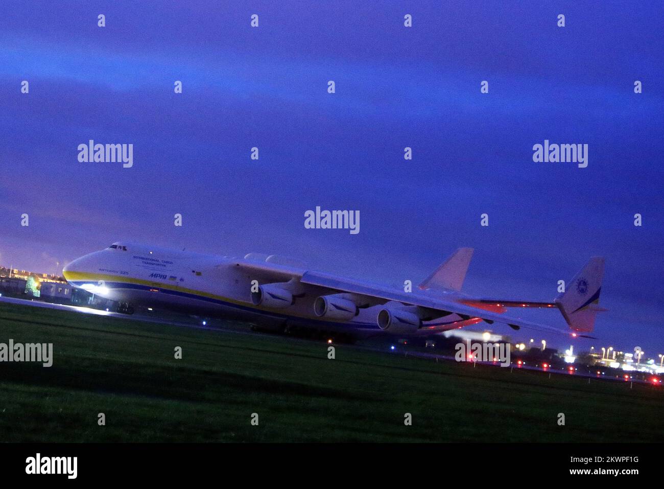 10.11.2013., Zagreb, Croatia - Biggest transport aircraft, Antolov 225 ...