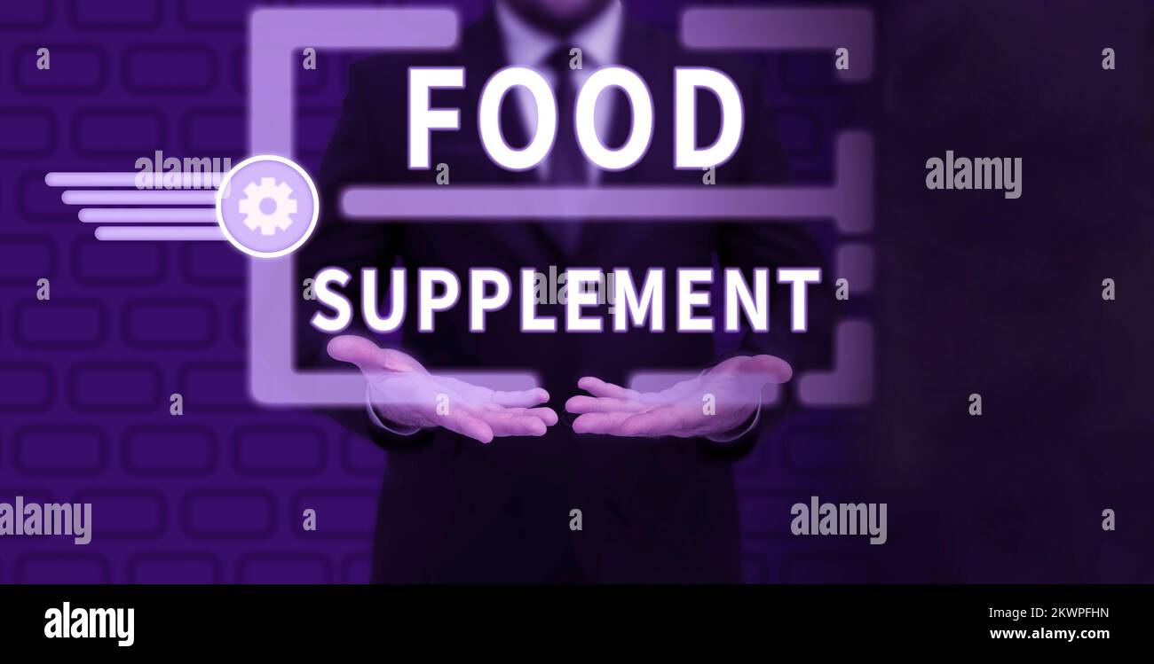 Handwriting text Food Supplement, Word Written on Conditions and ...