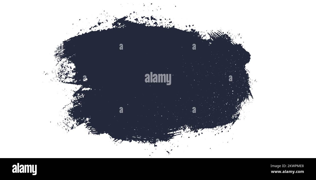 Black ink stain. Black paint, ink brush stroke, dark paint brush stain ...