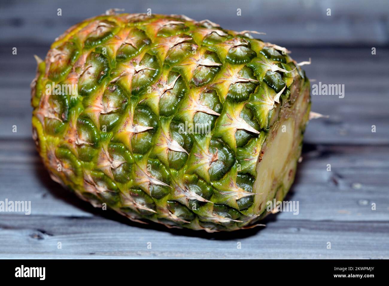 The Pineapple (Ananas comosus), a tropical plant with an edible fruit ...