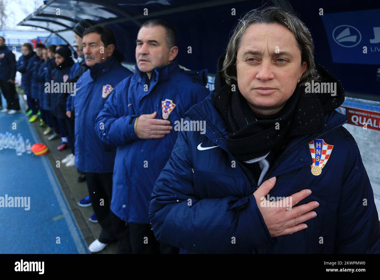 27.11.2013., Gradski vrt stadium, Osijek - Qualifying for the World Cup for women which will be ...