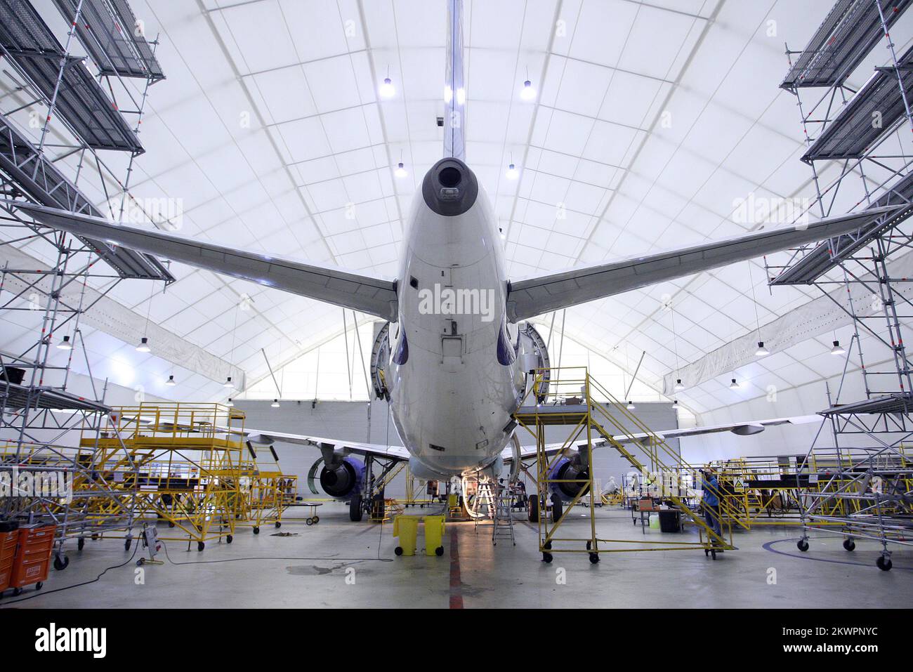 05.12.2013., Zagreb, Croatia - The technical center of Croatia Airlines ...