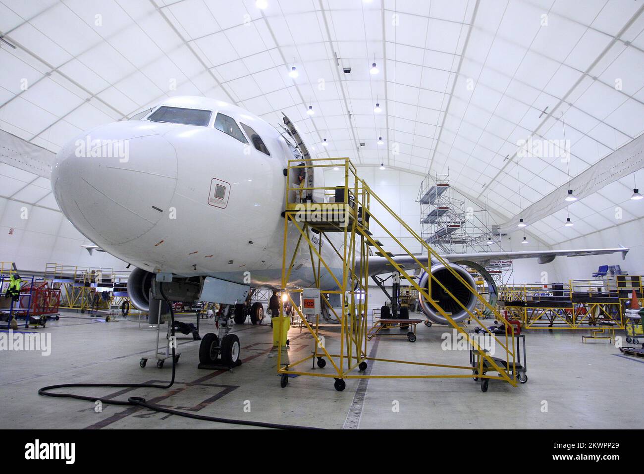 05.12.2013., Zagreb, Croatia - The technical center of Croatia Airlines ...