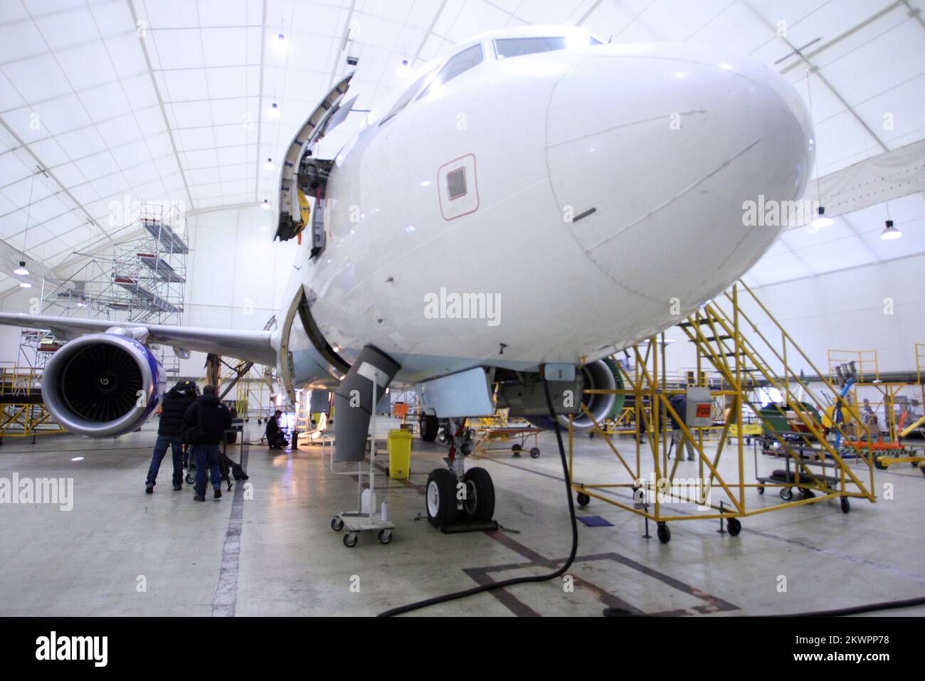 05.12.2013., Zagreb, Croatia - The technical center of Croatia Airlines ...