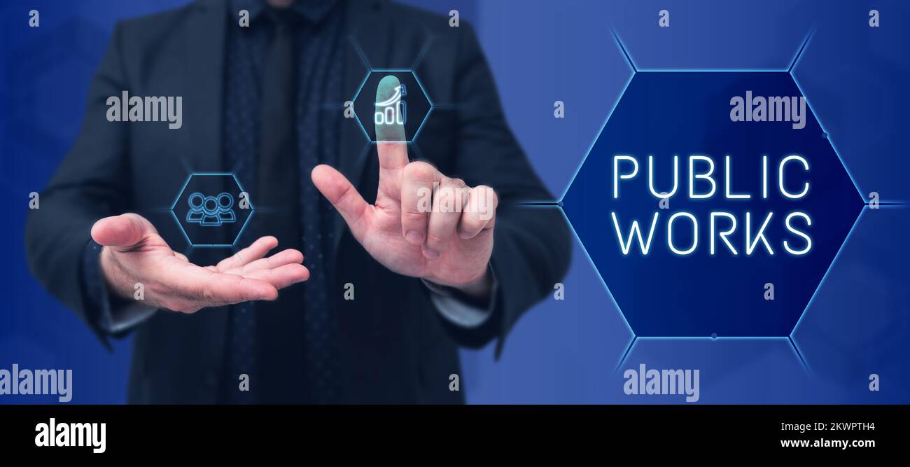 Conceptual caption Public Works, Conceptual photo Describes the viewing ...