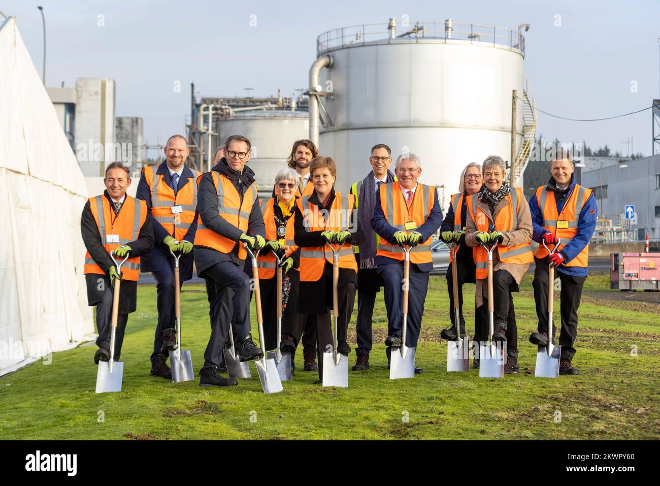 First Minister Nicola Sturgeon (centre) attends the official ...