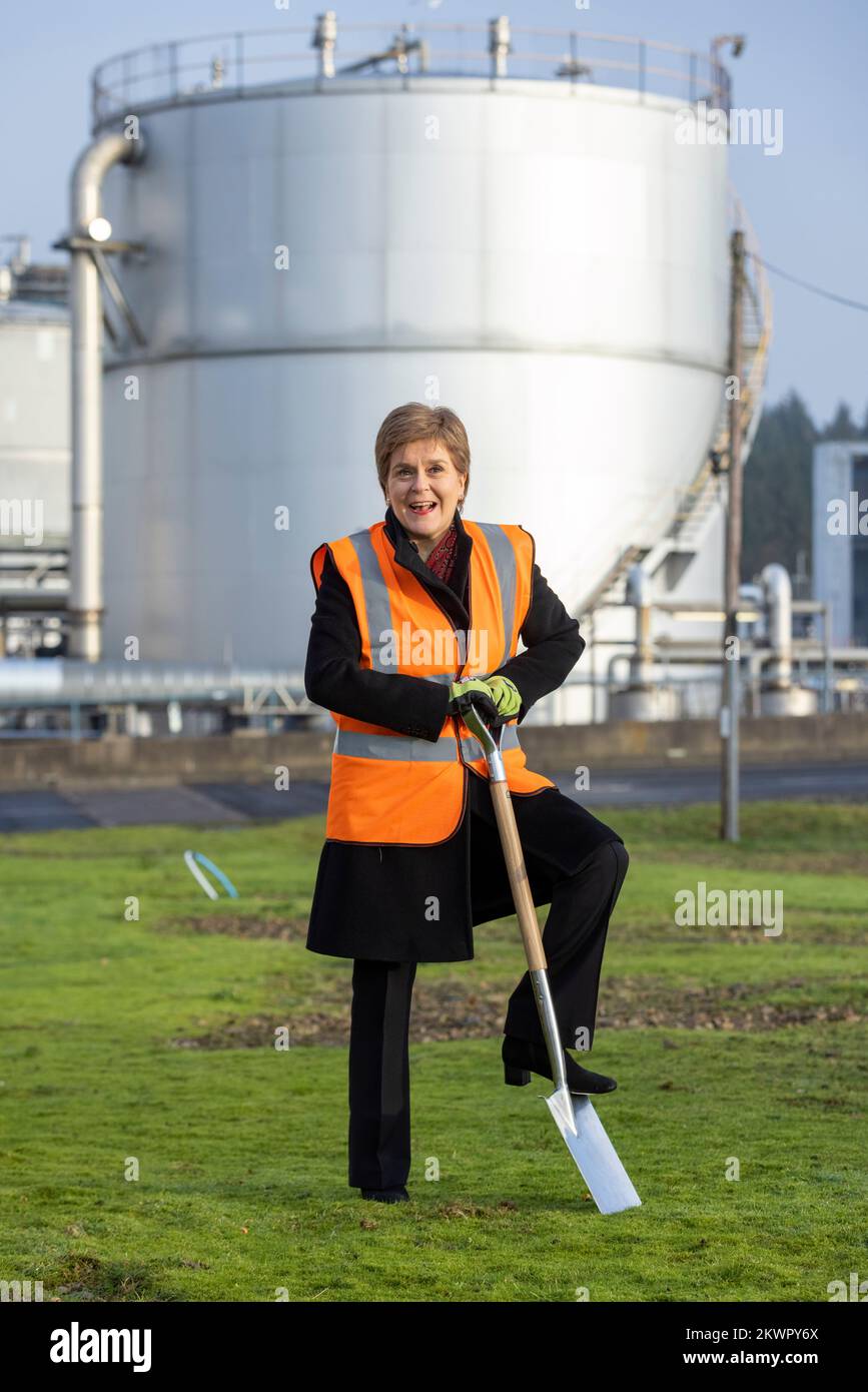 First Minister Nicola Sturgeon attends the official groundbreaking ...